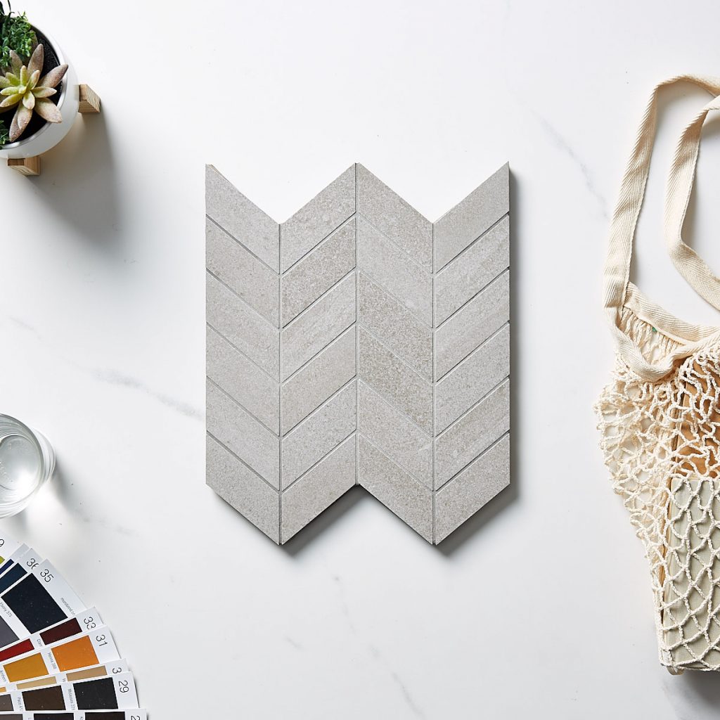 Riverstone Light Grey Chevron - ColorTile