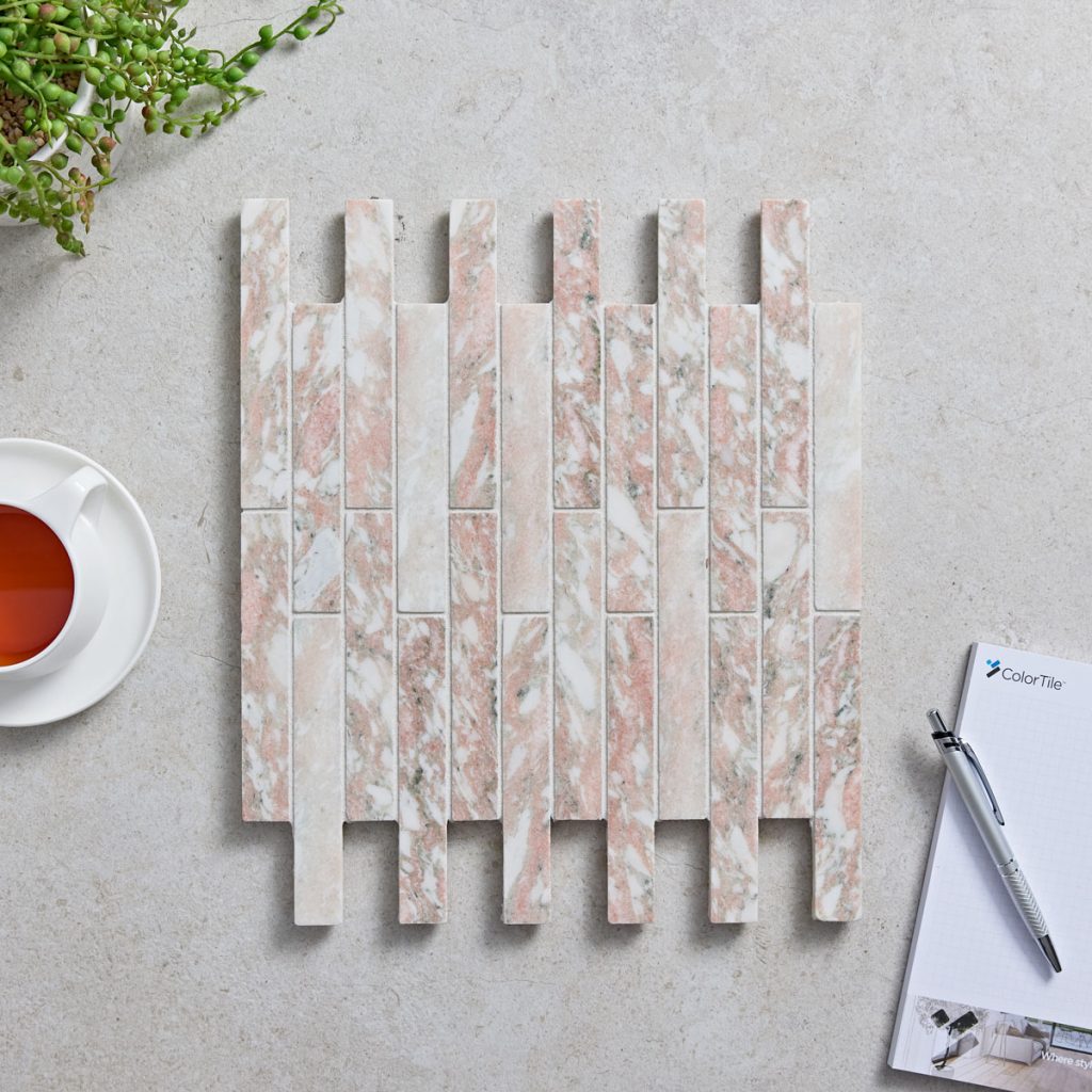 Pink Bathroom Tiles - Light, Dusty Pink Bathroom Tiles | ColorTile