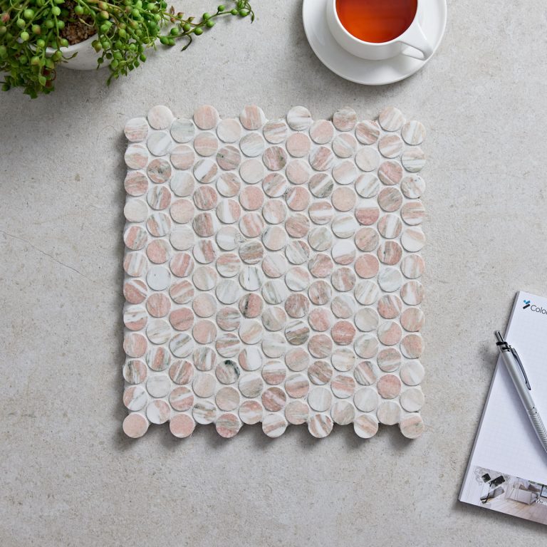 Pink Bathroom Tiles - Light, Dusty Pink Bathroom Tiles | ColorTile