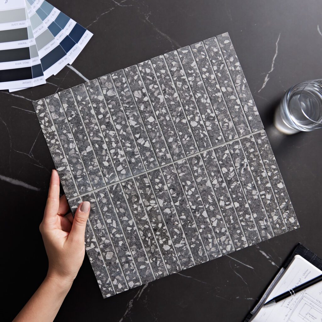 Terrazzo Dark Grey Kit Kat - ColorTile