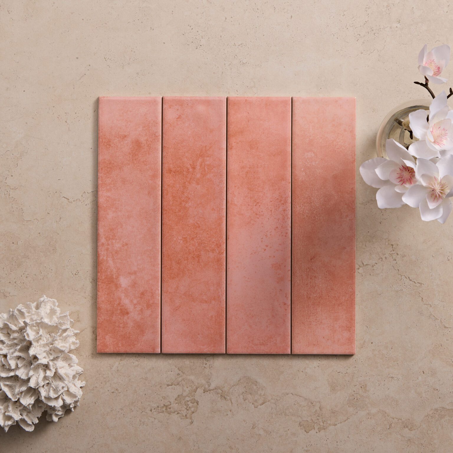 Pink Bathroom Tiles - Light, Dusty Pink Bathroom Tiles | ColorTile